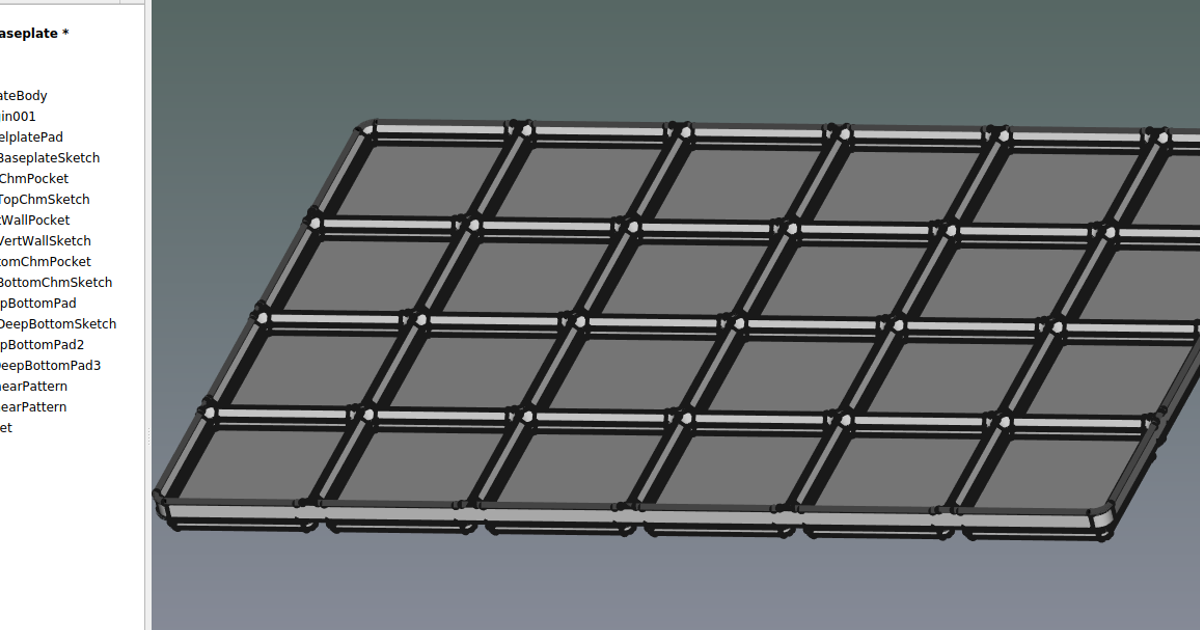 Gridfinity Full Baseplate with FreeCAD (RT) file by szprusa | Download free STL model ...