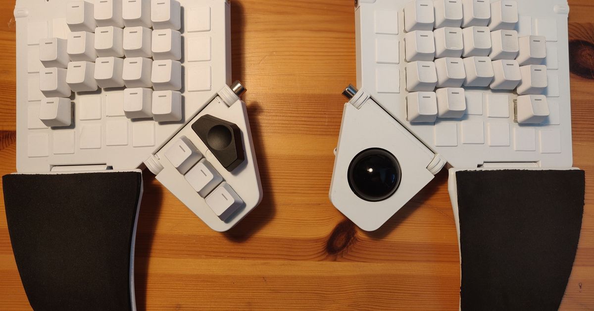 Moonlander thumb cluster trackball mod by nov1n | Download free STL ...