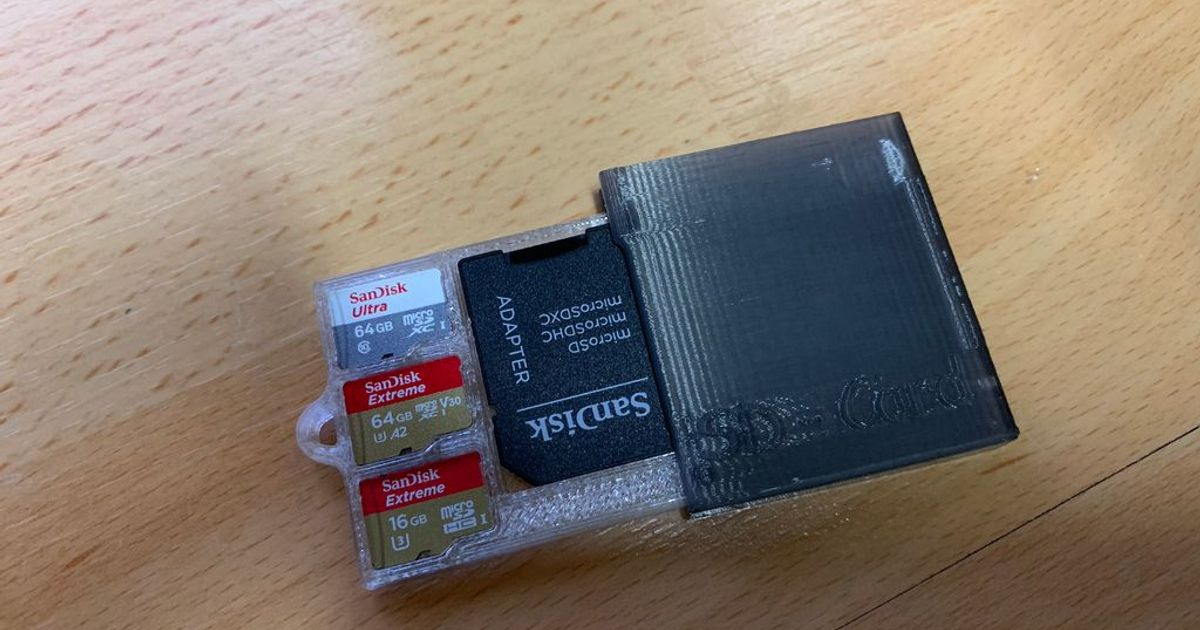 Micro SD Card Wallet by 3D Crafts | Download free STL model ...