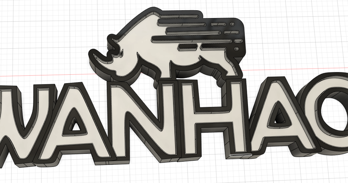 Logo lumineux Wanhao by Sebastien Le Ruyet | Download free STL model ...