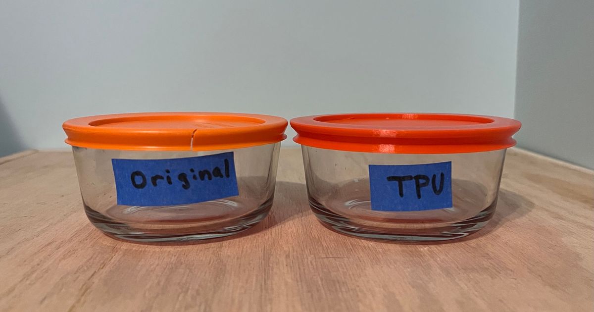 Small Pyrex Bowl Replacement Cover by Paul Aughey | Download free STL ...