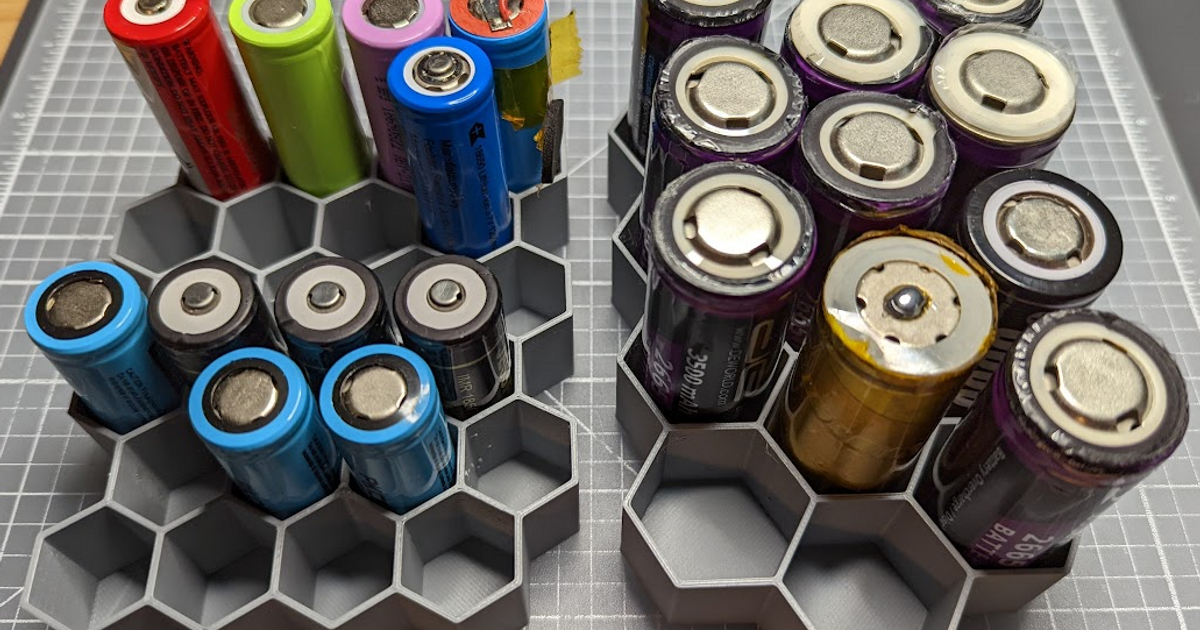 Parametric Hexagonal Battery Storage Tray by Knurbine | Download free ...