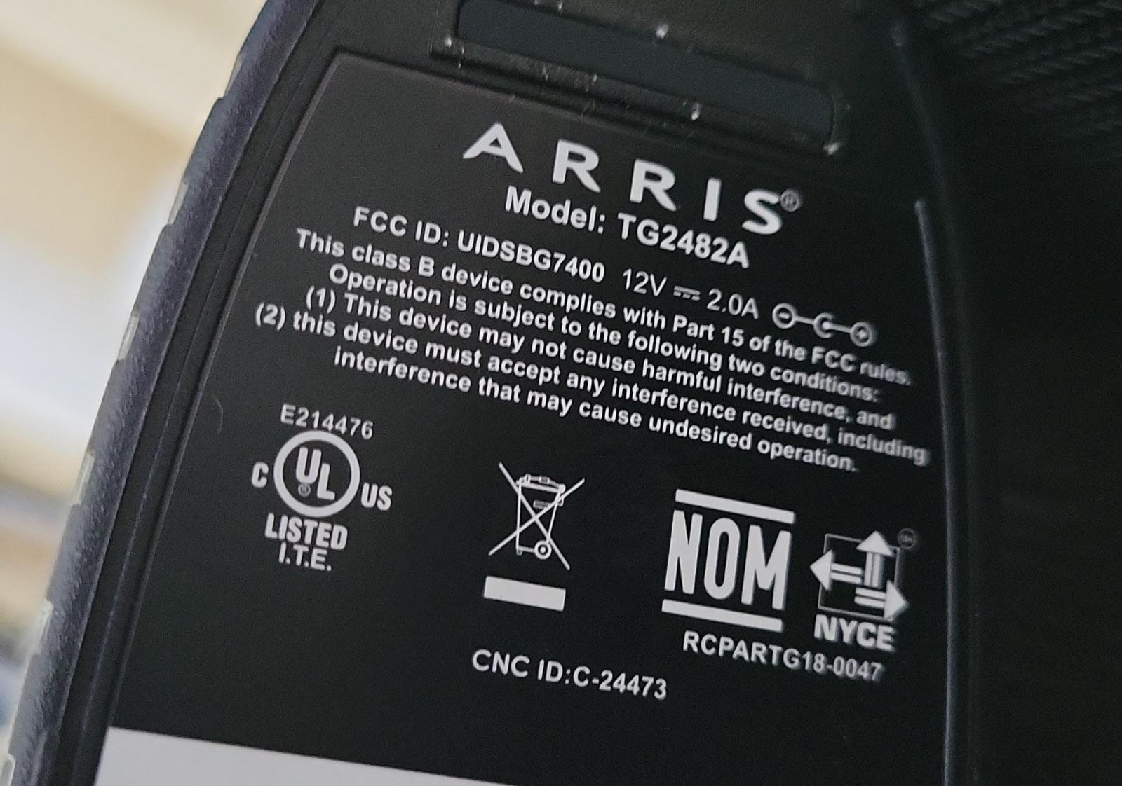 ARRIS WiFi Router Wall/Cabinet friction fit mount known as (Liberty ...