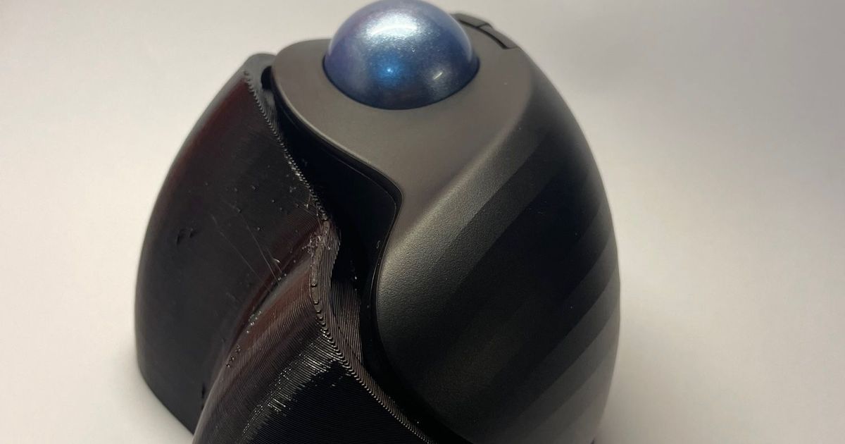 ergonomic base for logitech m575 by CMarroquin | Download free STL ...