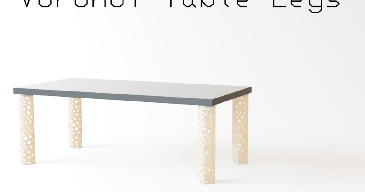 Voronoi Table Legs by JGFTW | Download free STL model | Printables.com