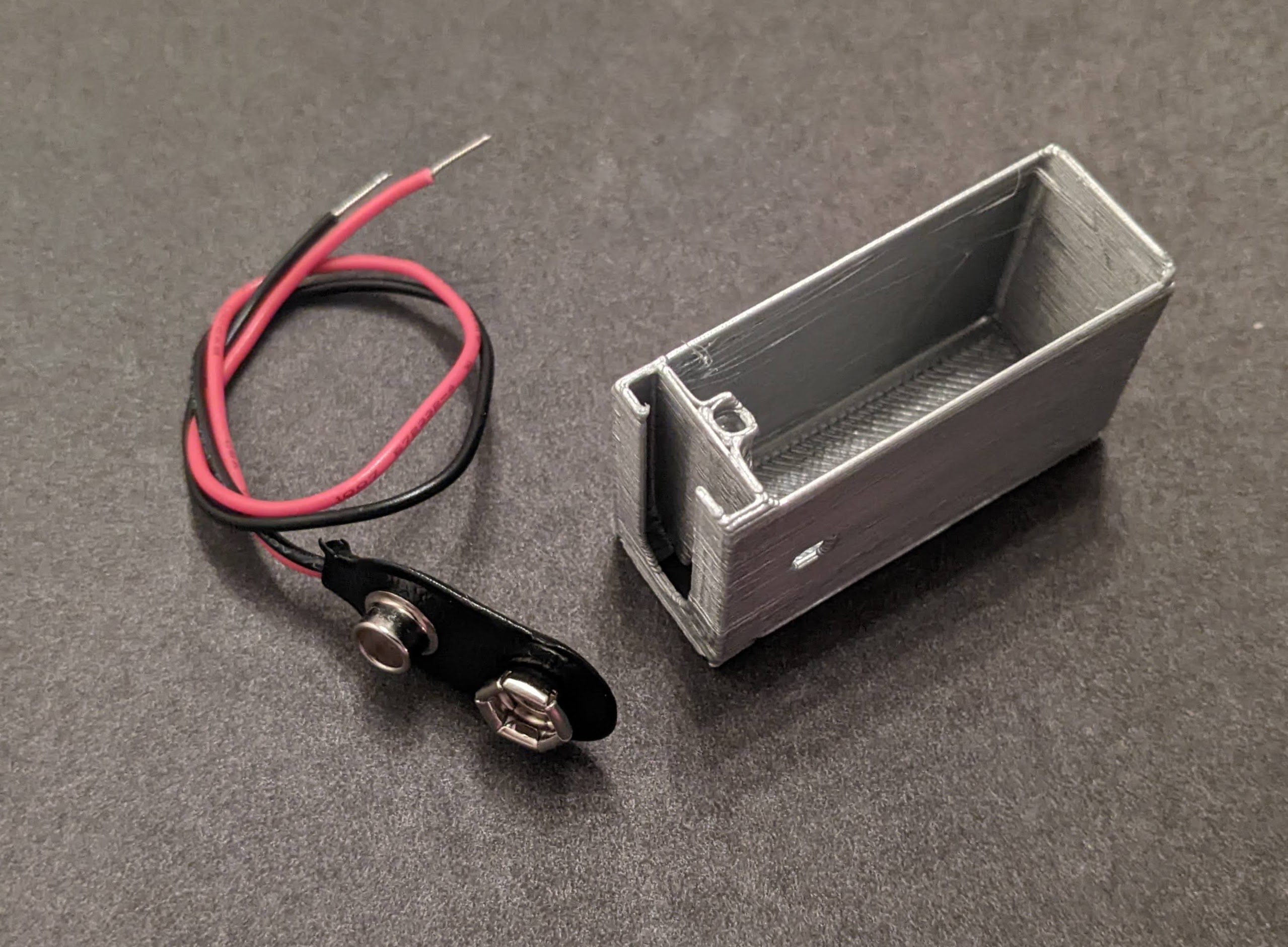 9V battery shaped 9V batter clip holder by MakerBlock | Download free ...