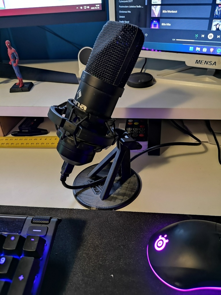 Simple microphone desk stand (Auna CM900) by Mensa | Download free STL ...