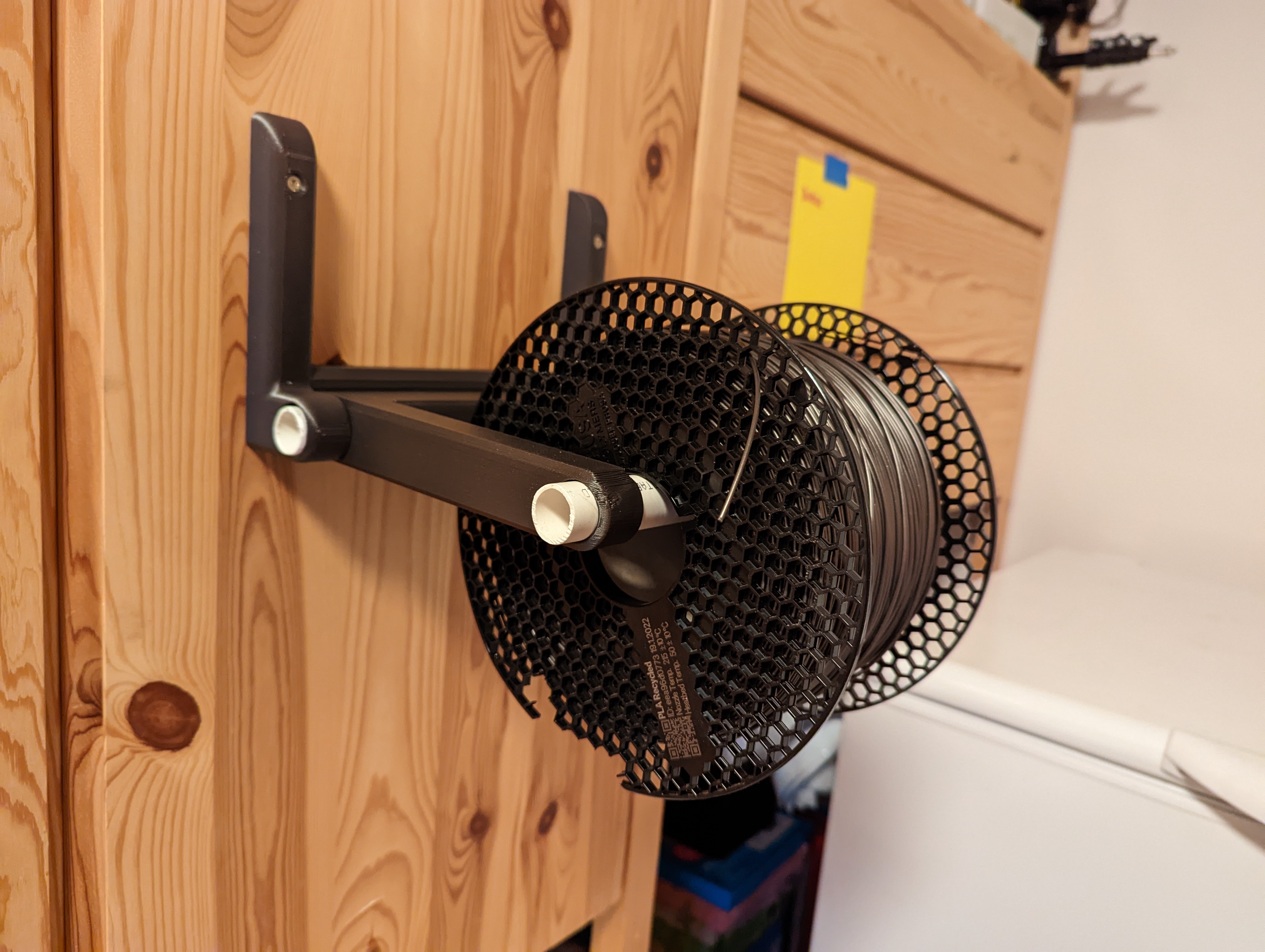 Wall filament spool holder (hanger) foldable! by Marek | Download free ...