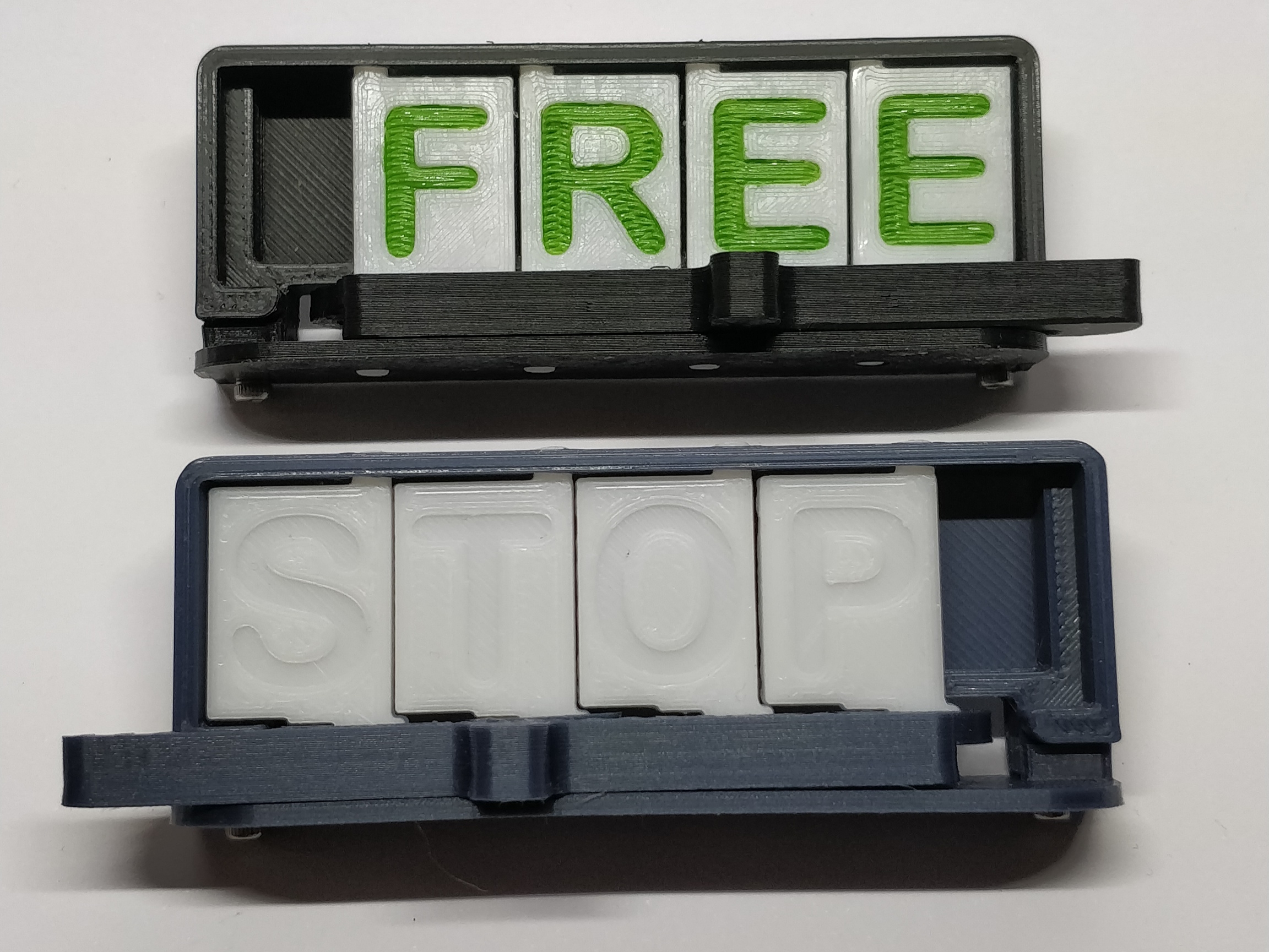 Mechanical flip sign FREE / STOP by Hisfantor | Download free STL model ...