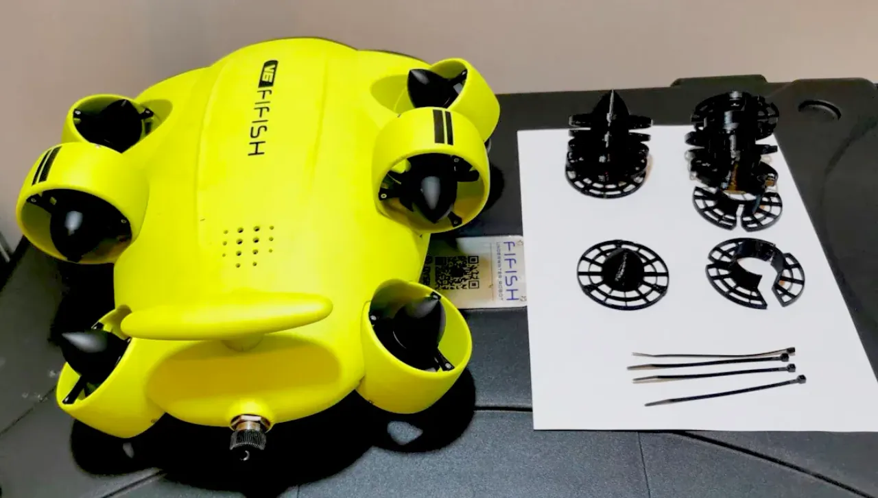 Propeller protection for underwater drone Fifish V6 and V6S by HessenDnD | Download free STL ...