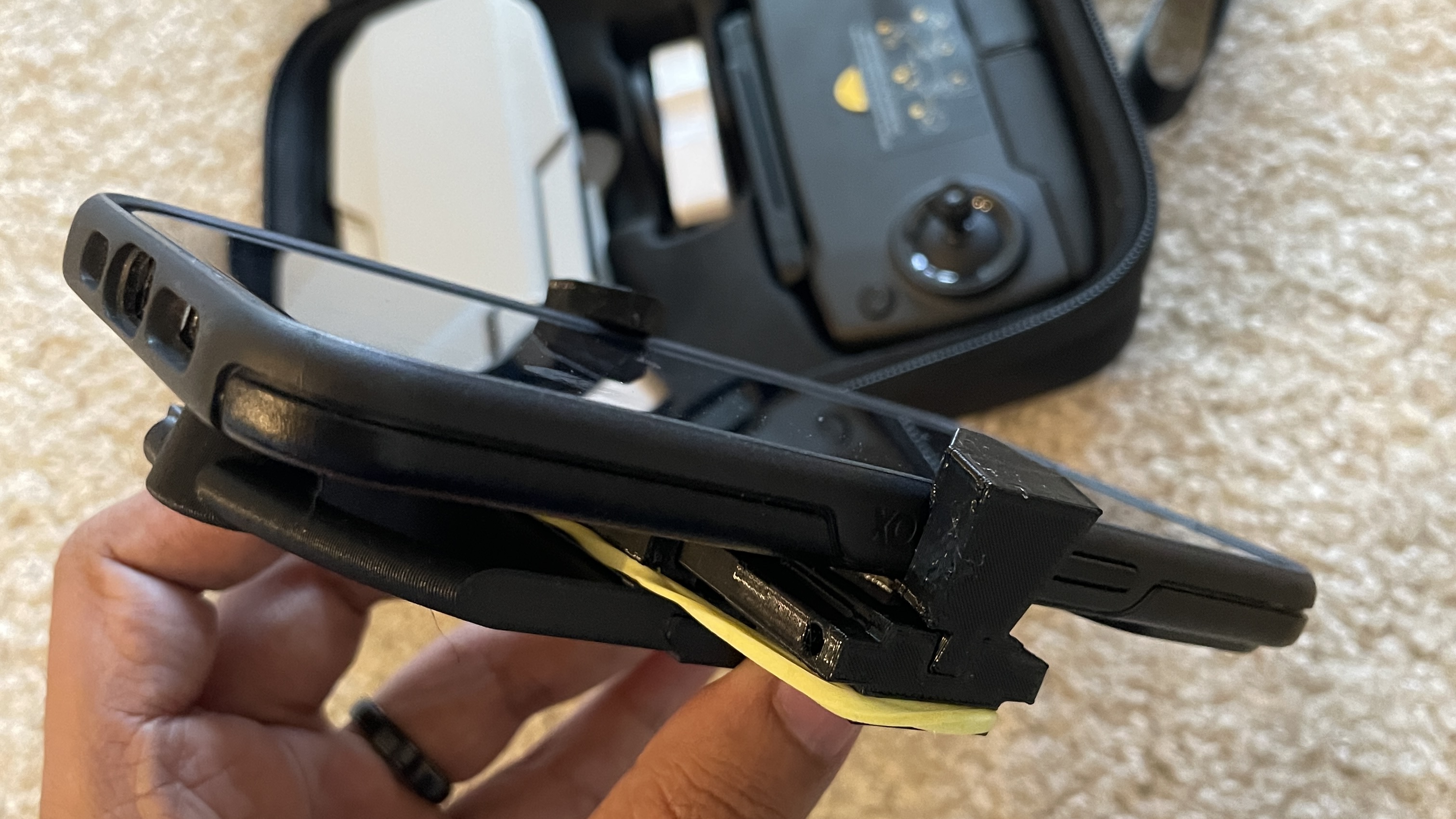 Foldable phone mount + joystick cover for DJI controller by ravi72munde ...