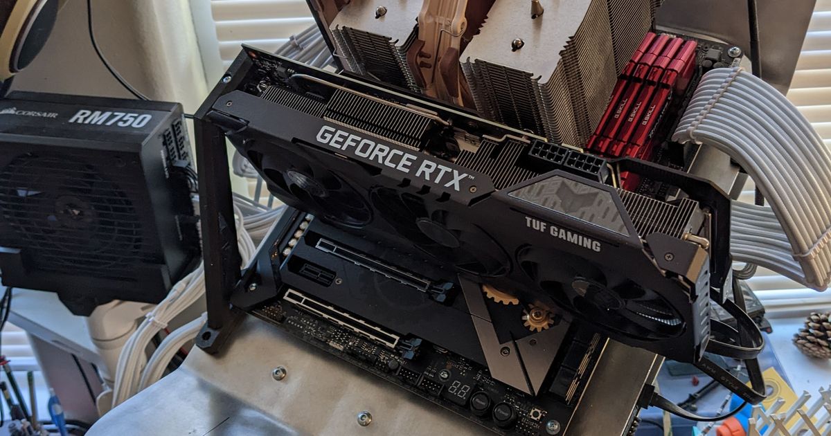 GPU holder with Fusion file by Hammock Champion | Download free STL ...