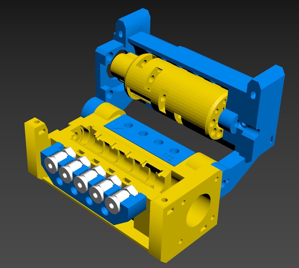 Multi-extruder derived from the Prusa Multi Material 2 upgrade. by ...