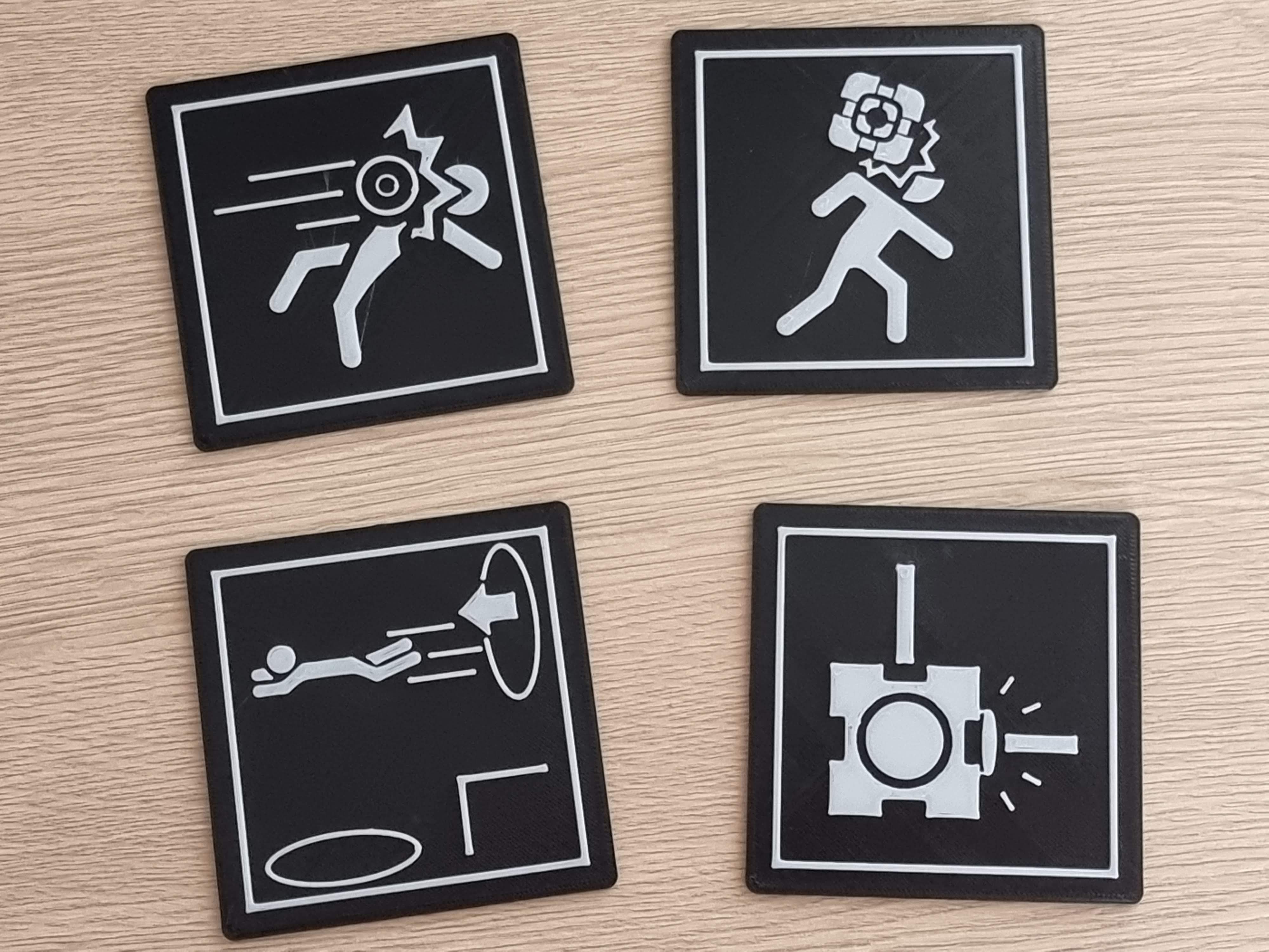 Portal Drink Coasters with taller holder by Sungray | Download free STL ...