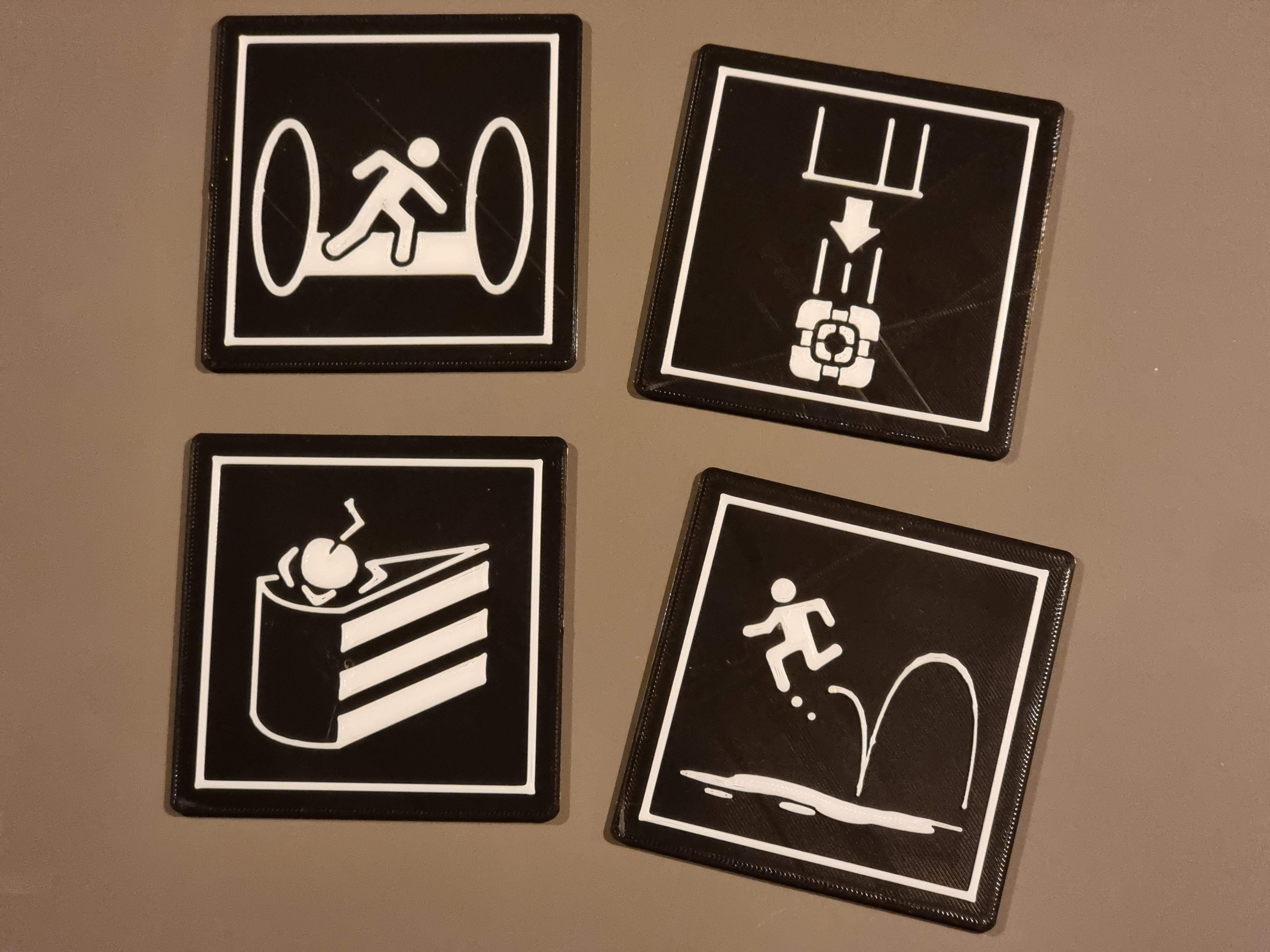 Portal Drink Coasters with taller holder by Sungray | Download free STL ...