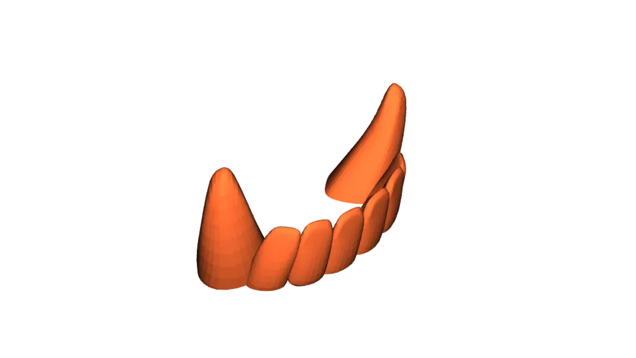 Simple front teeth for puppets or fursuits by Tioh | Download free STL ...