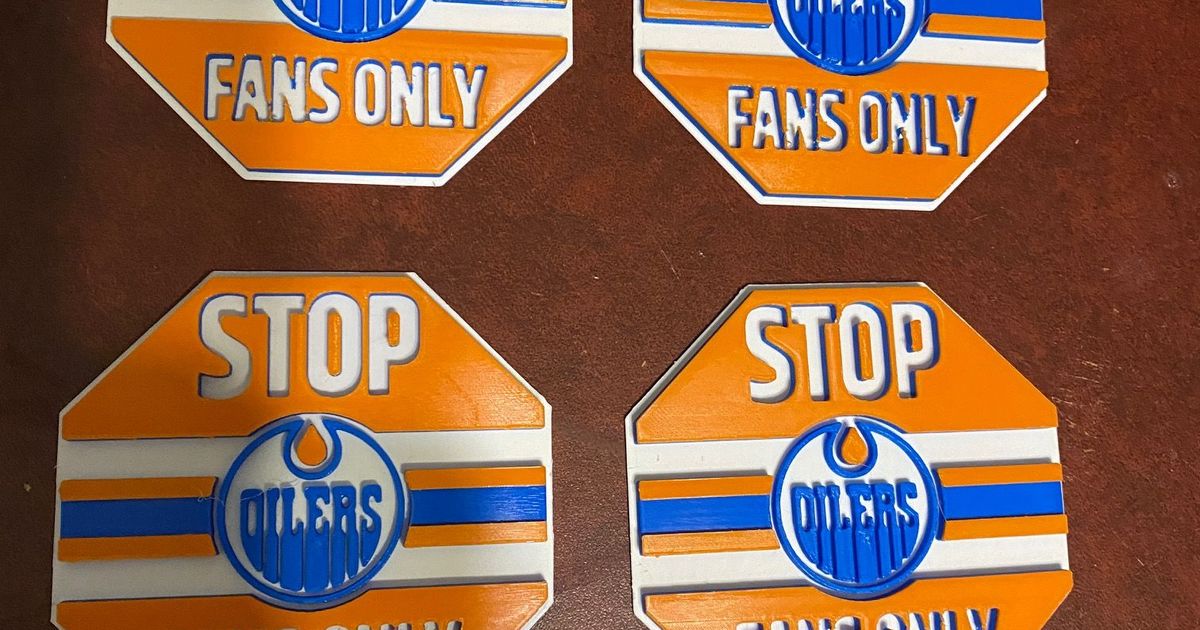 Edmonton Oilers drink coasters by Asus1357 | Download free STL model ...