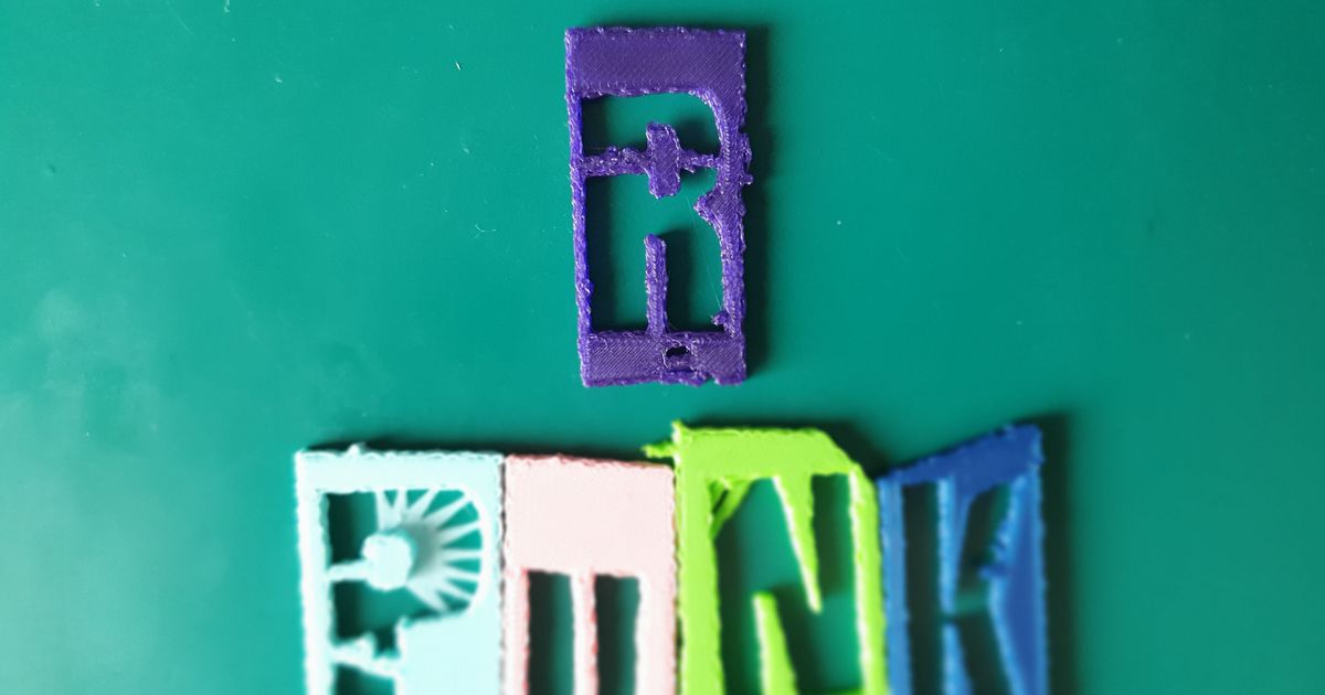 *️⃣ Punk font letter R by sh | Download free STL model | Printables.com