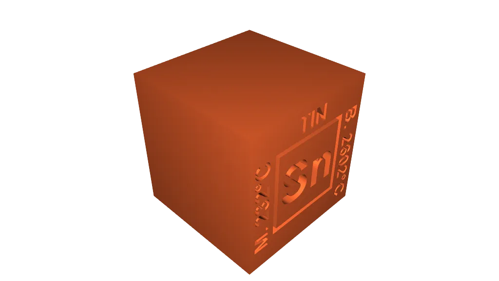 Tin SN elemental cube by DragonAtelier | Download free STL model ...