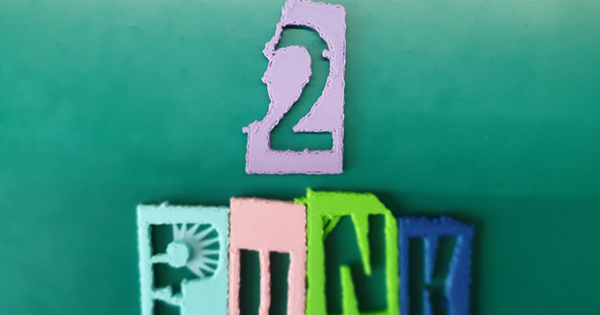 2️⃣ Punk font digit 2 by SH | Download free STL model | Printables.com
