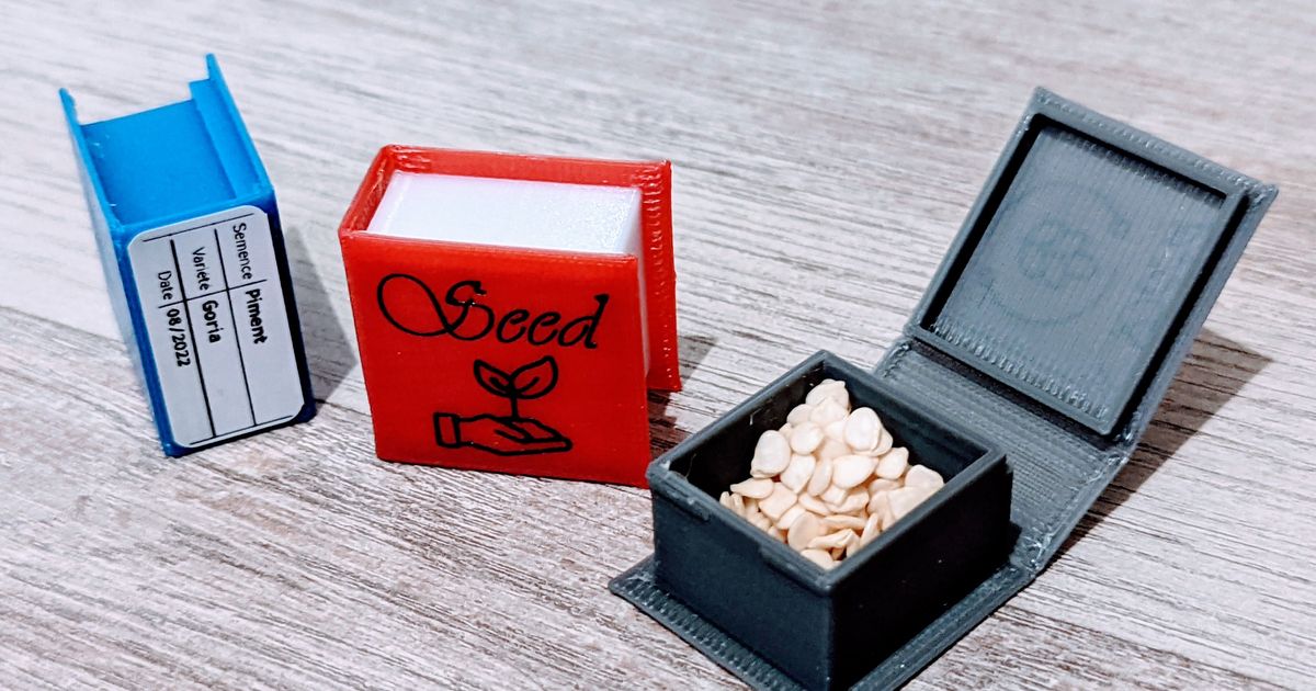 Book-style Seed box (print-in-place) by _Alexis_ | Download free STL ...