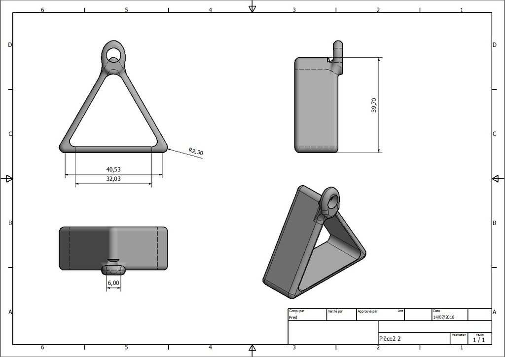 Triangle key holder by Fred.call | Download free STL model | Printables.com
