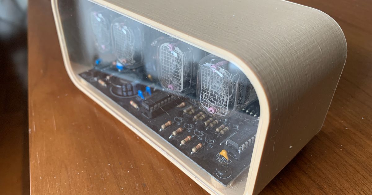 Nixie IN-12 Tube Clock enclosure by THRMLstudios | Download free STL ...