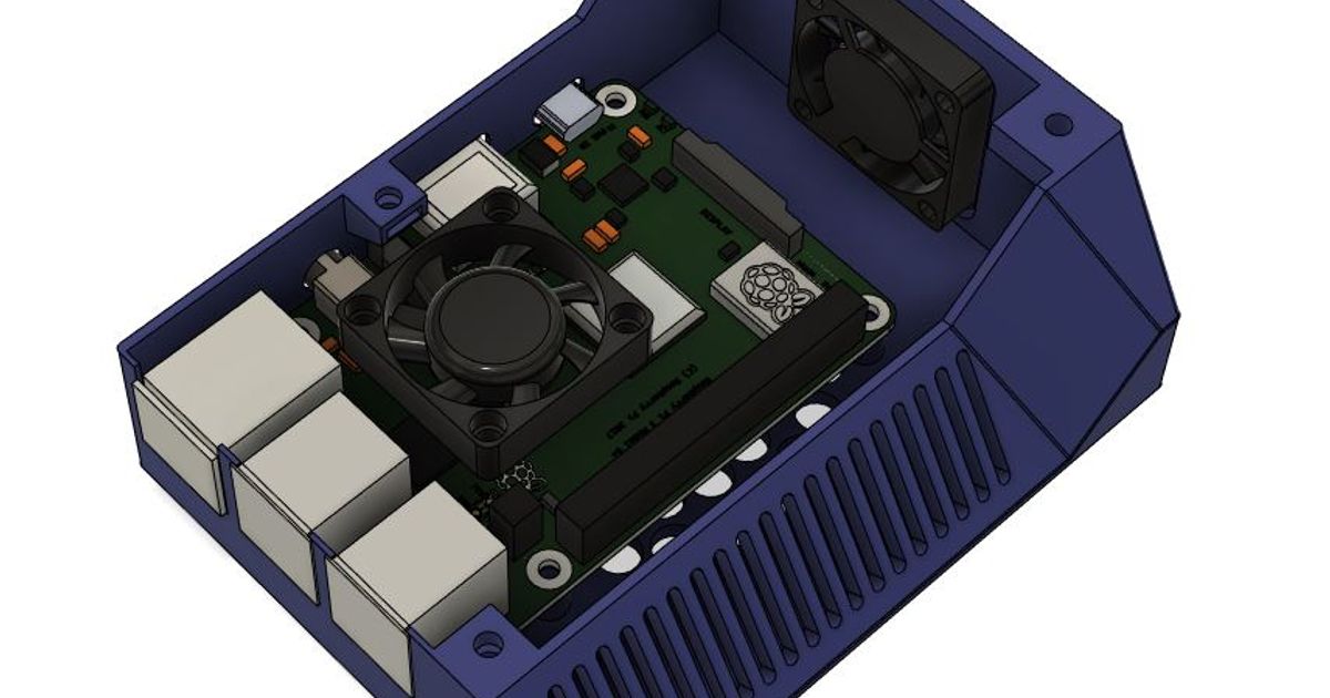 Case raspberry pi 3 b+ for 2x 28mm fan by Rudi | Download free STL ...