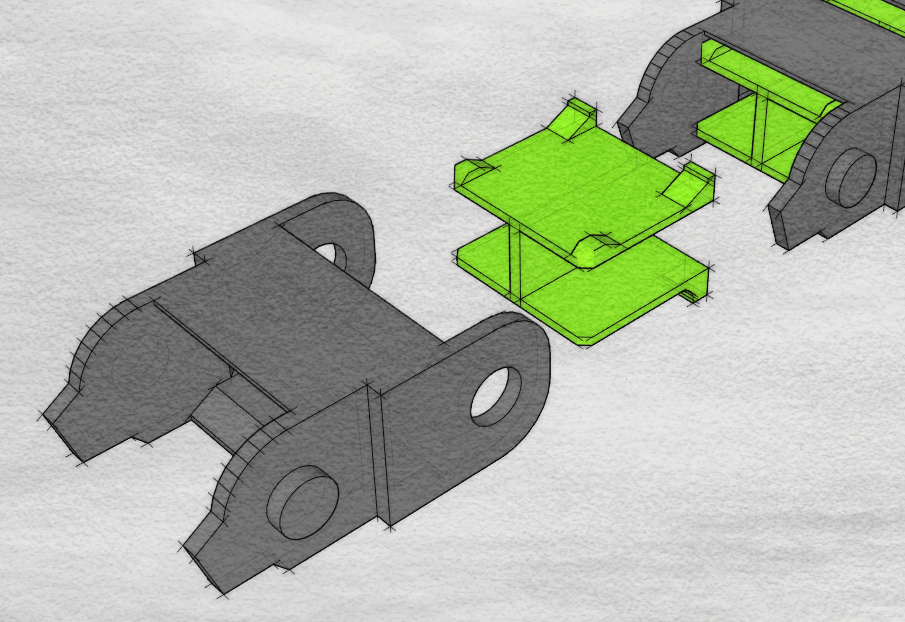 Insertable separator for cable carrier chain by dziobu | Download free ...