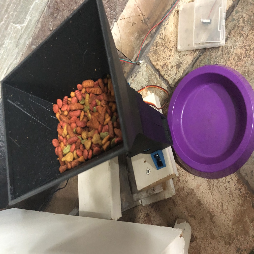 Automatic pet feeder powered by an ESP8266 and a servo by gilshahar7 ...