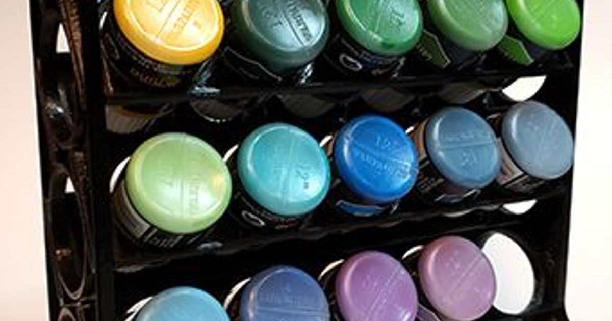 DnD 12 ml Paint Rack (4x5) by GillyGans | Download free STL model ...