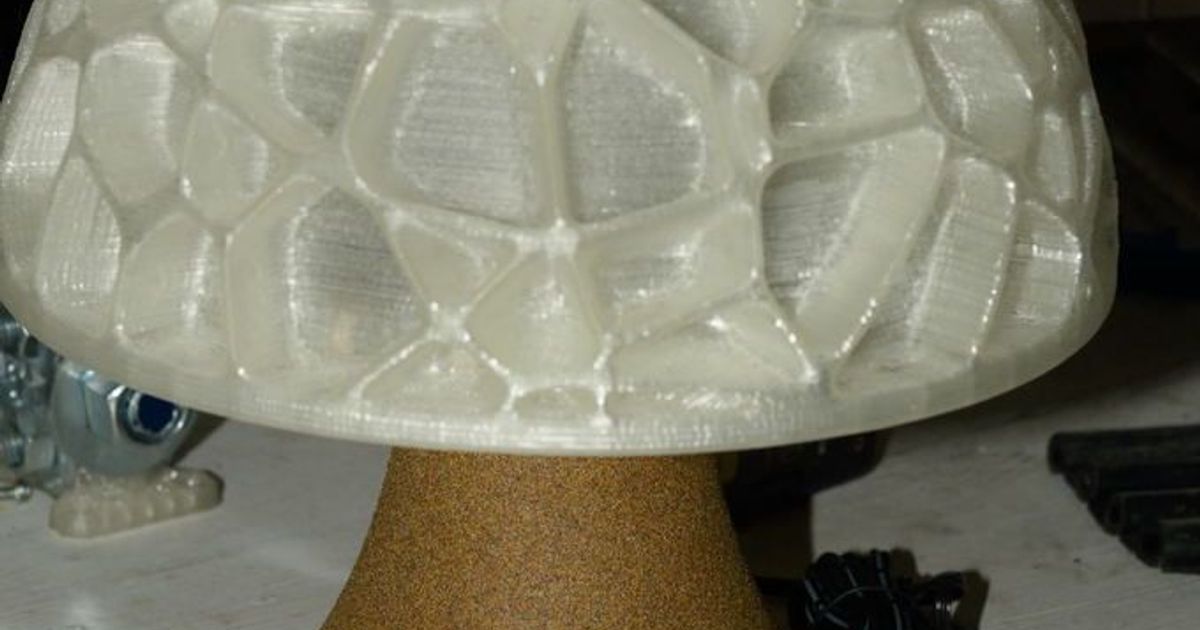 Voronoi Mushroom Lamp Scale with wire hole by Tibuck | Download free ...