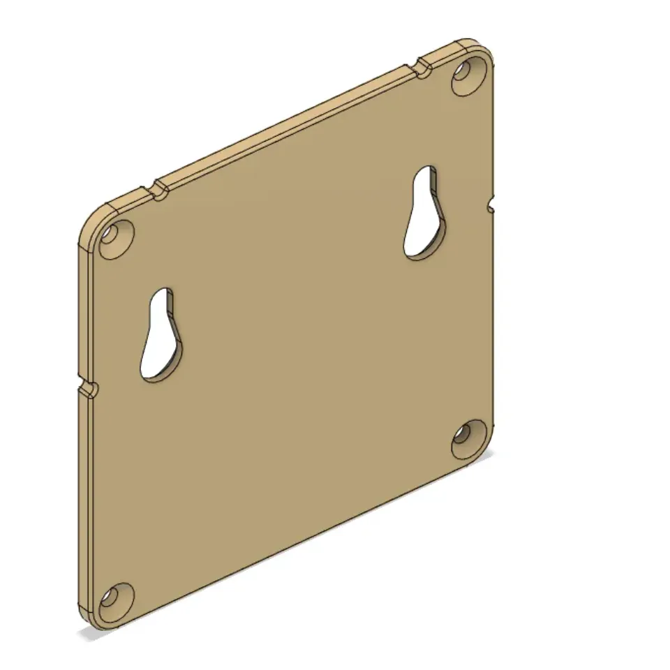 Vesa flush wall mount plate 100x100mm by Hugo | Download free STL model ...