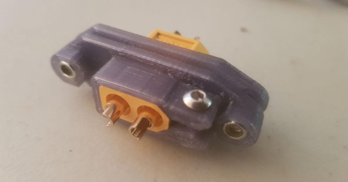 XT60 Male Panel Mount Socket by Helinutter | Download free STL model ...