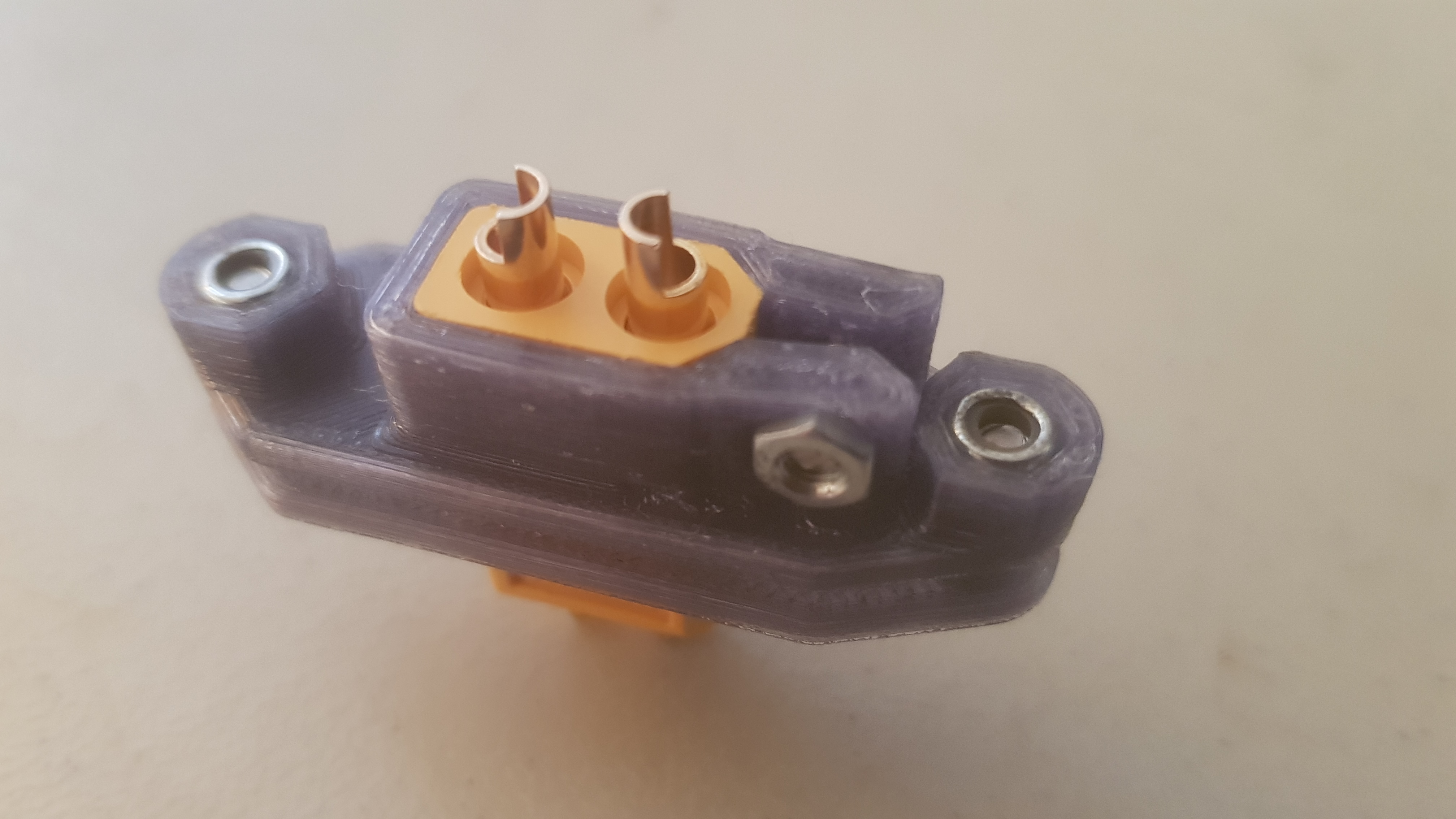 XT60 Male Panel Mount Socket by Helinutter | Download free STL model ...