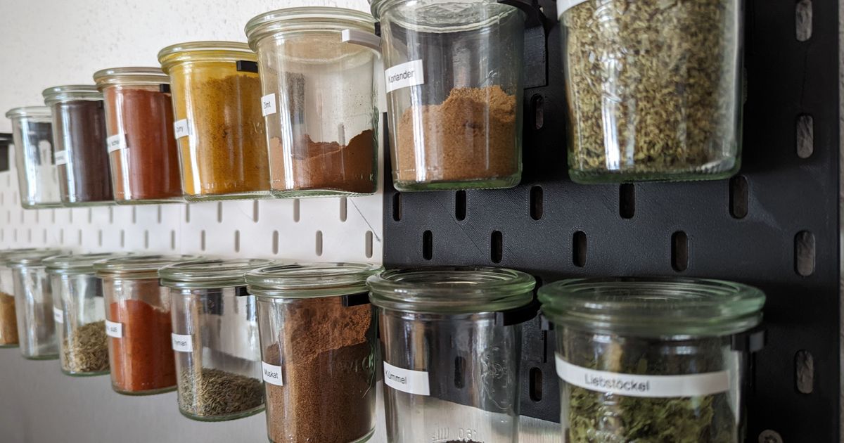 Ikea Skadis Spices Weck Holder by Kittelot | Download free STL model ...