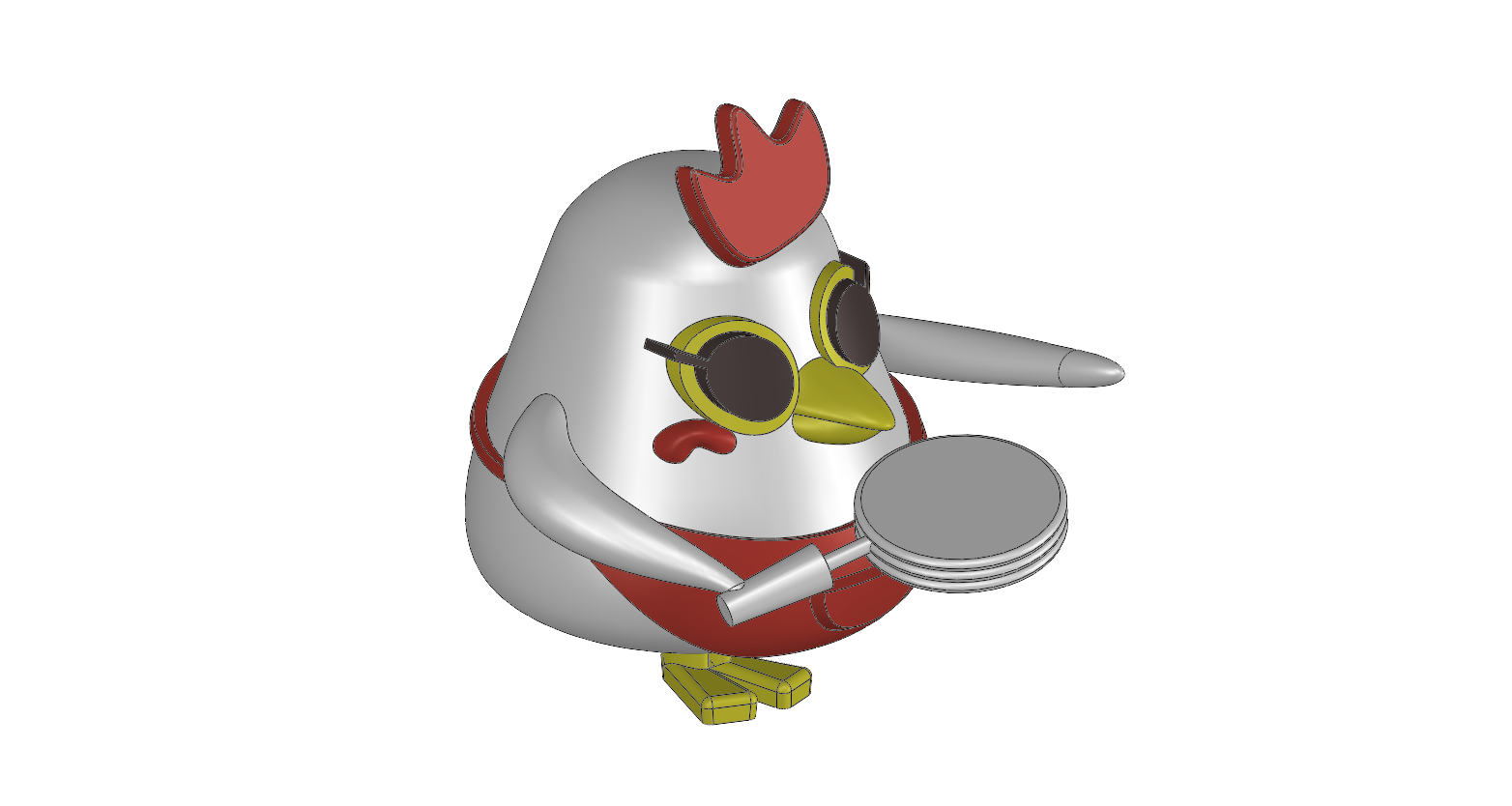 Chicken Mascot Capsule Container by CohereTools | Download free STL ...