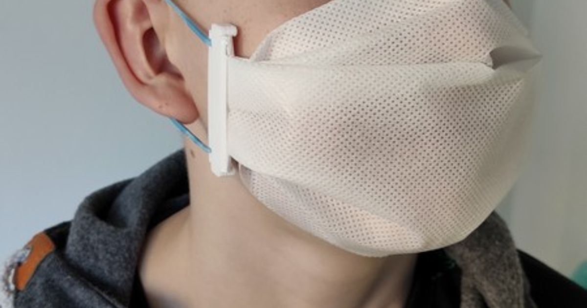 Simple clip for face mask (Corona virus Covid-19 protection) by Pavel ...