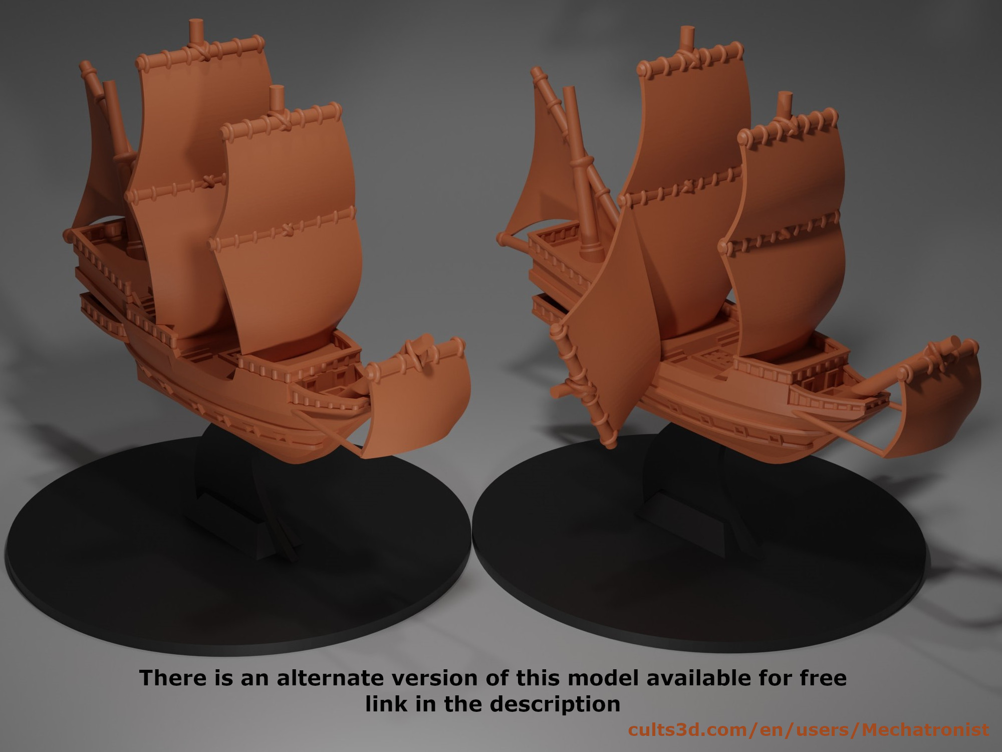Galleon Ship Model Compatible With DnD Spelljammer por Mechatronist ...