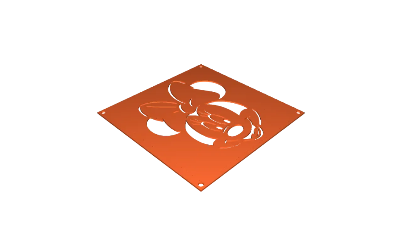 Disney characters stencil - Minnie by My 3D Prints | Download free STL ...