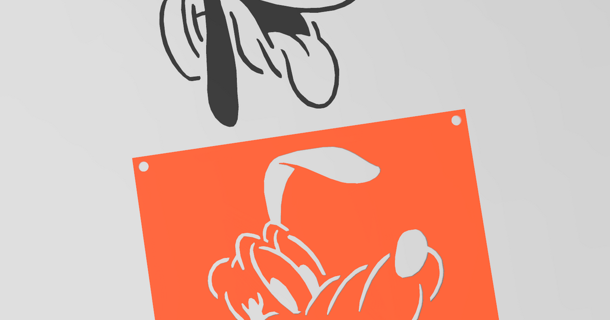 Disney characters stencil - Pluto by My 3D Prints | Download free STL ...