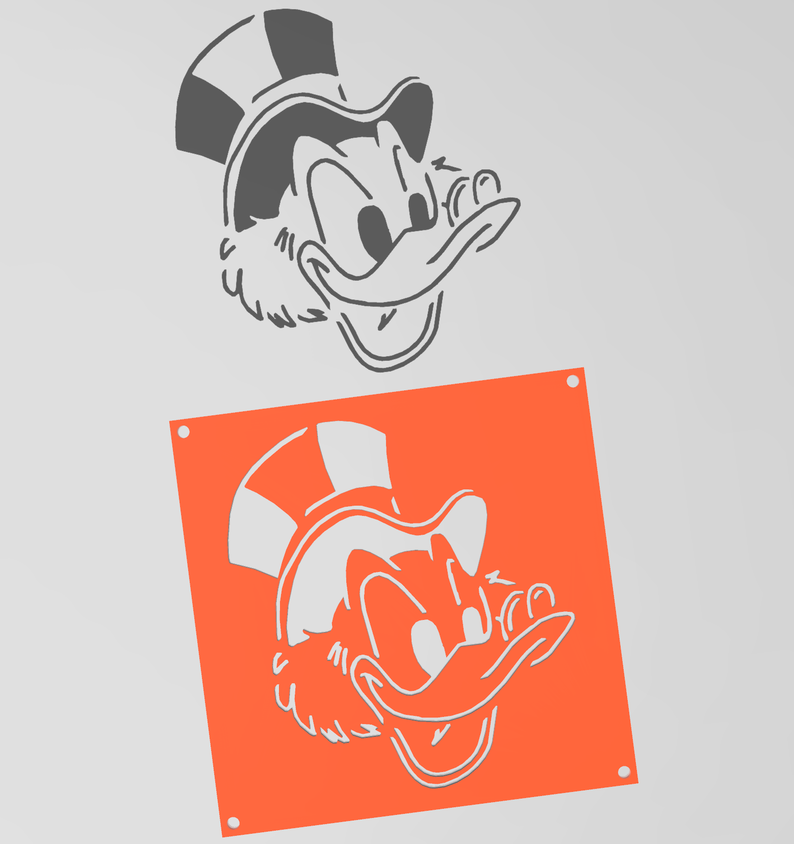 Disney characters stencil - Uncle Scrooge par My 3D Prints ...