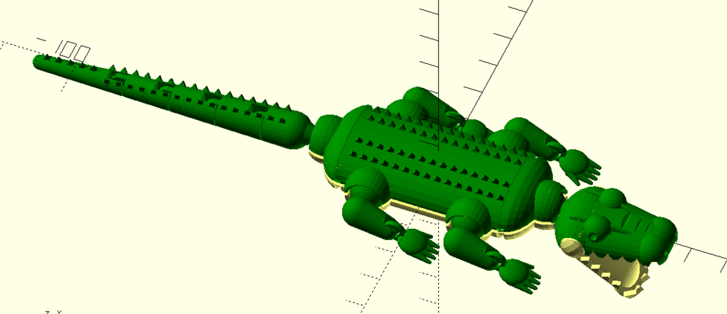 Animal mix n match - Crocodile by Gael Lafond | Download free STL model ...