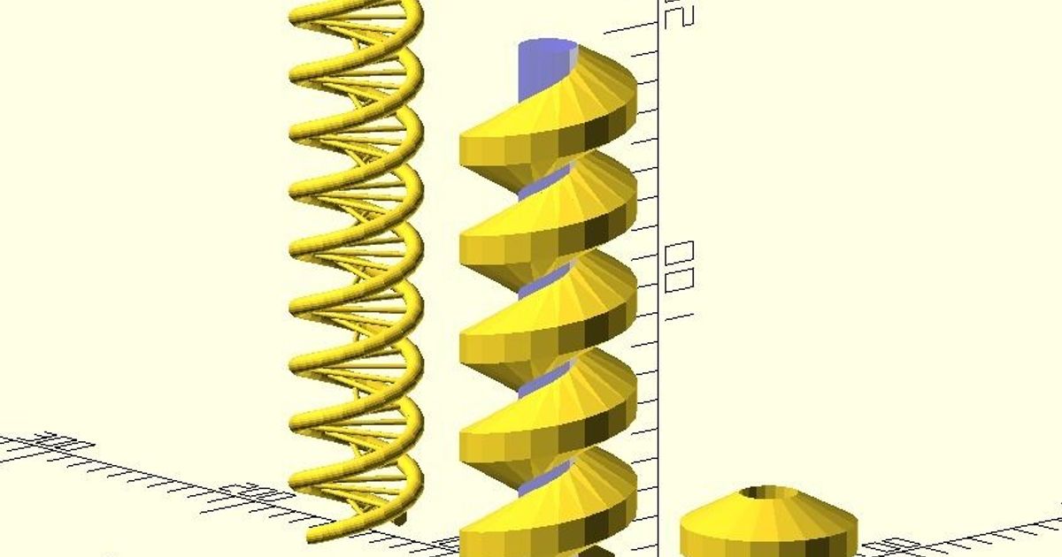 Helix Library For Openscad By Gael Lafond Download Free Stl Model