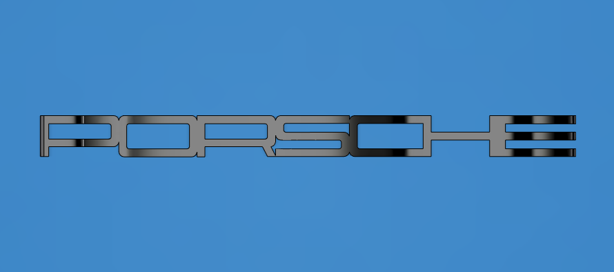 Porsche Silhouette/text trinket by Setlab AB | Download free STL model ...