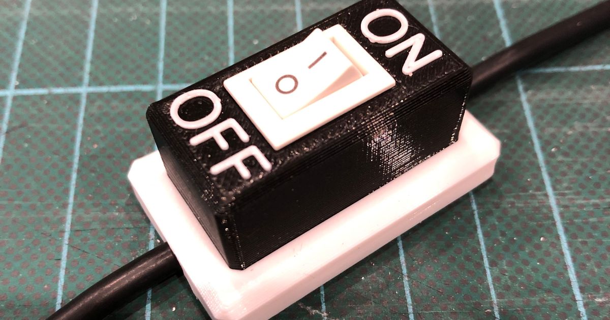 Snap-on rocker switch holder on cable by Regis | Download free STL ...