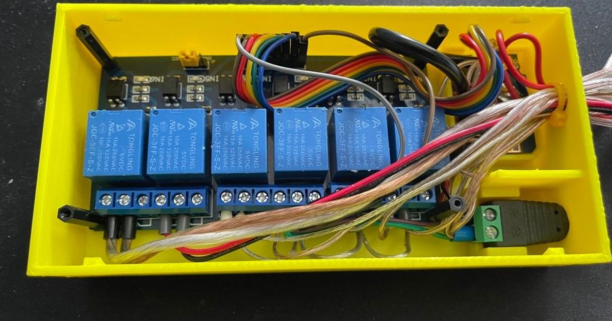 D1 Mini + 6-Channel Relay Module Case by Joel | Download free STL model ...