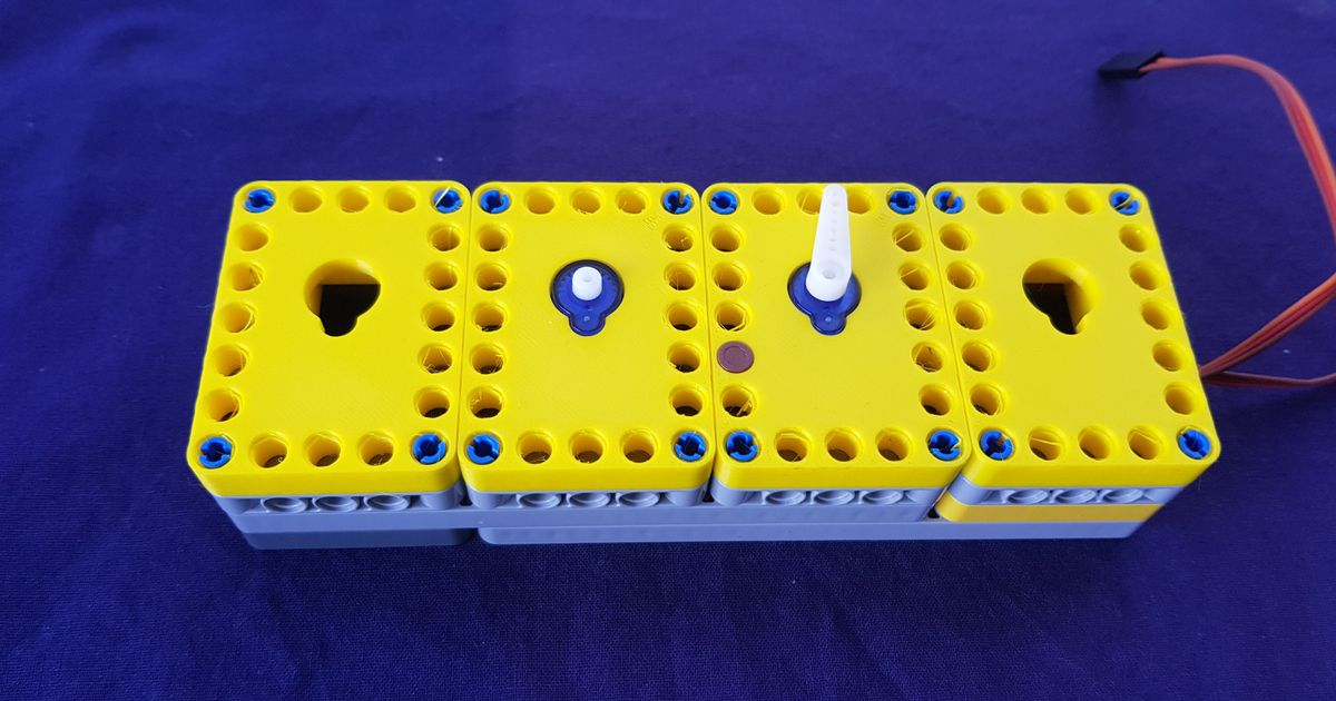 Lego Technic servo mounting plate by Richard | Download free STL model ...