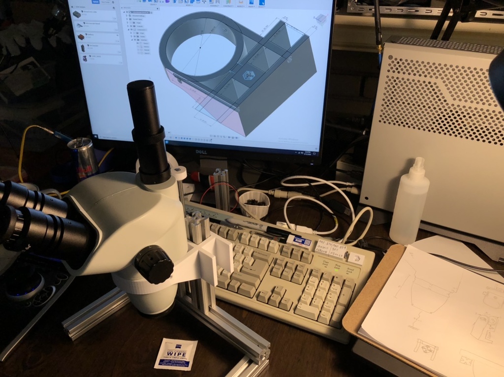3-inch microscope mount and focuser by Myself | Download free STL model ...
