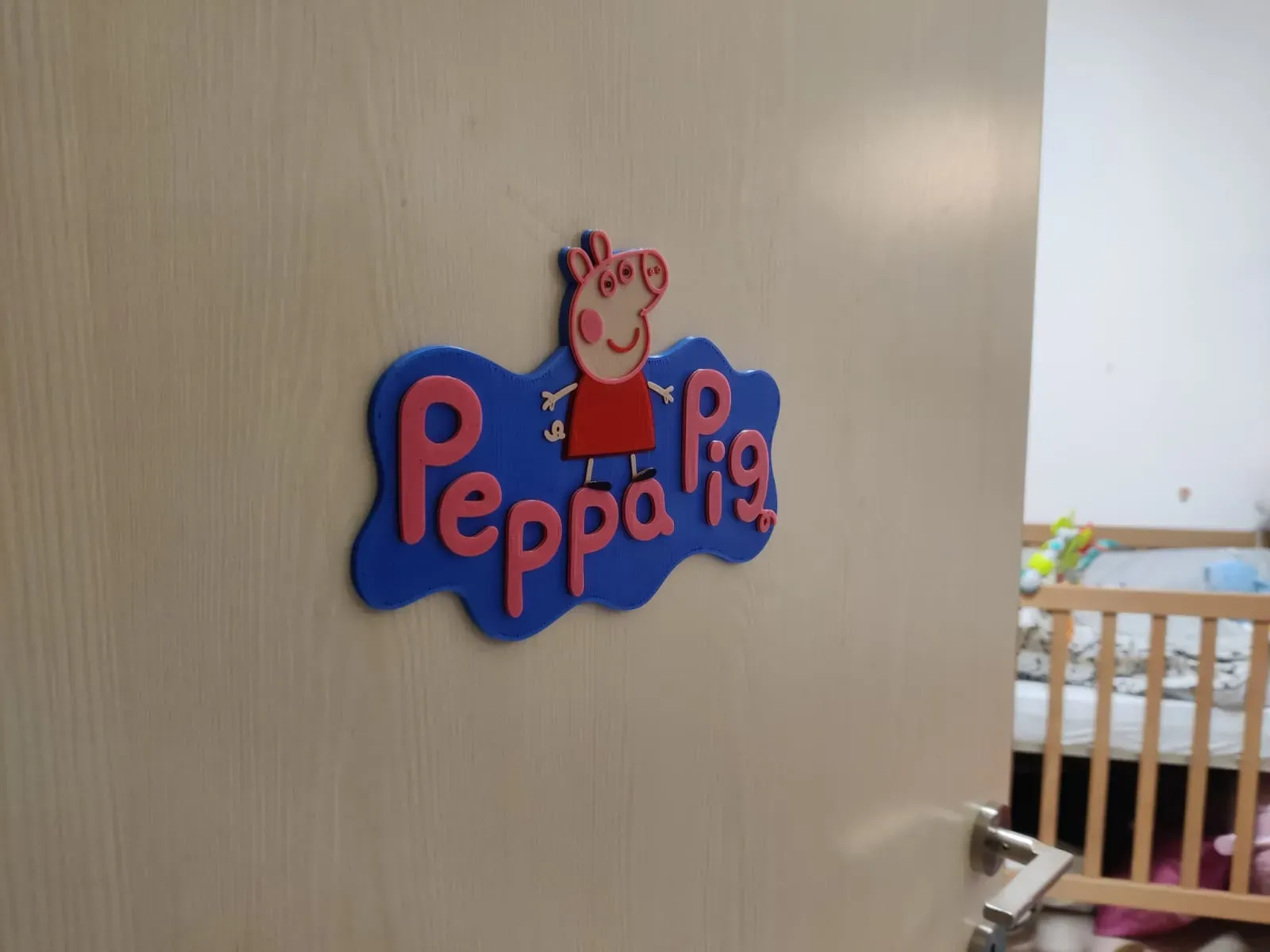 Wall Decals - Peppa Pig - Wall art / Door sign - 3D Printed was listed ...